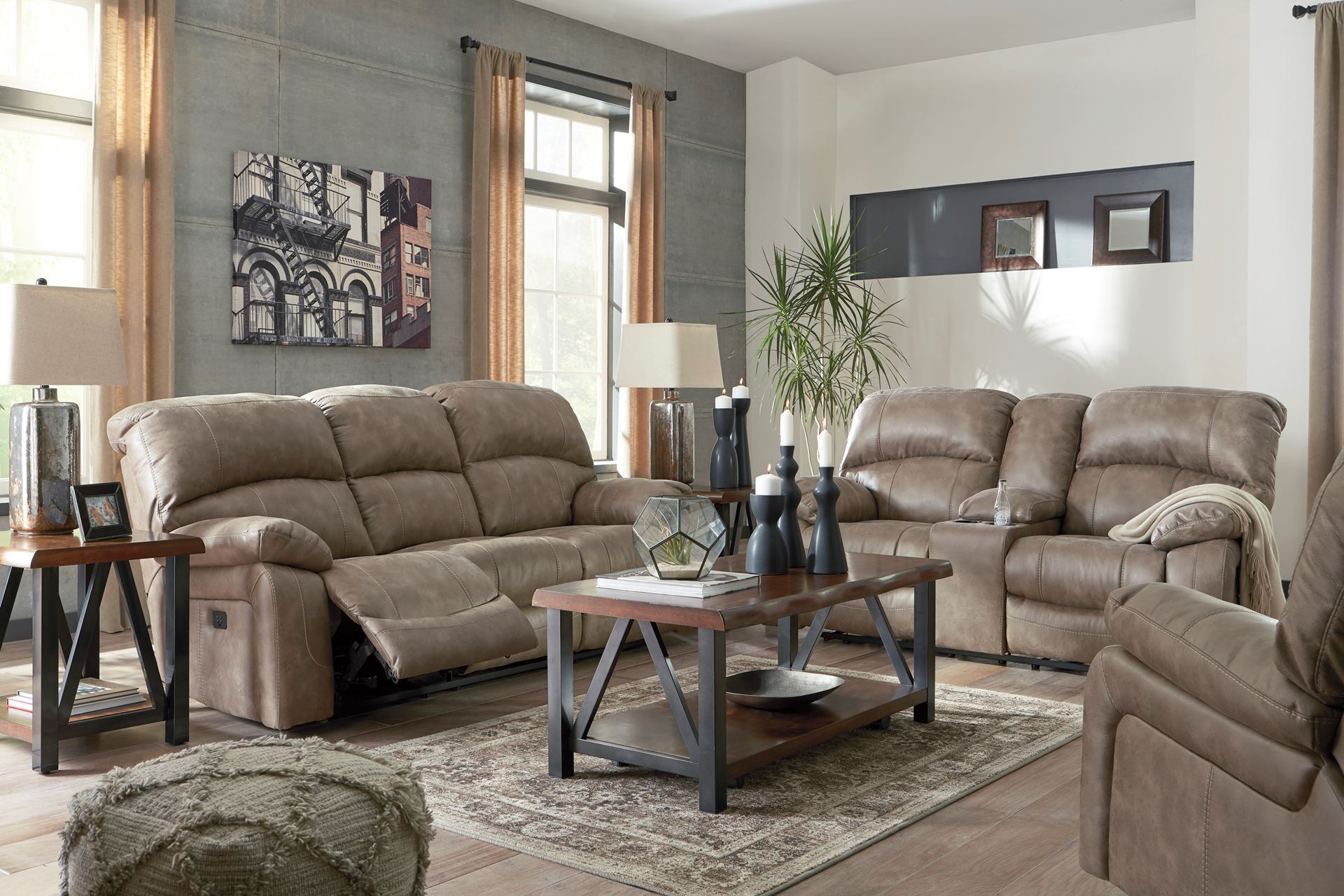 Dunwell - Driftwood Power Reclining Sofa | Kimbrell's Furniture