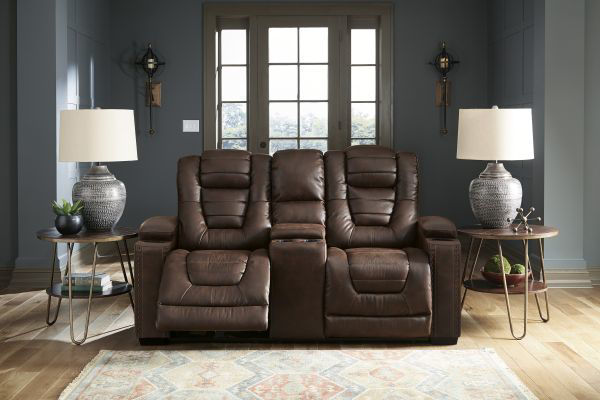 Owner's Box - Thyme Dual Power Reclining Sofa