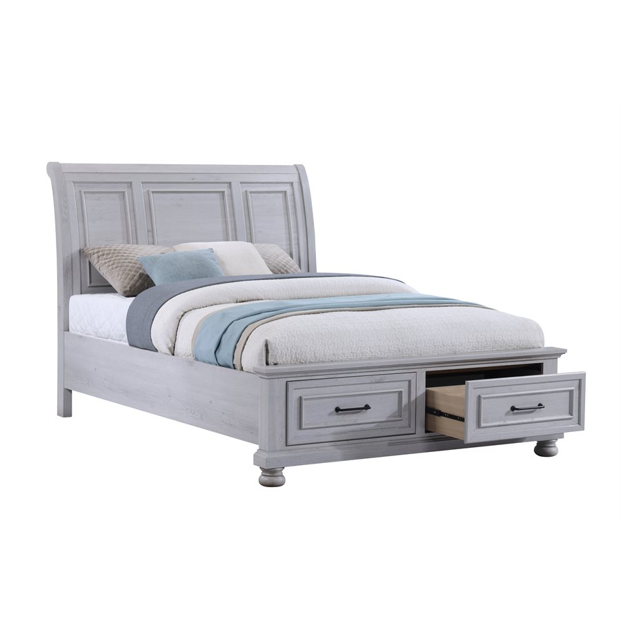 Larksmont - Gray Queen Storage Bed