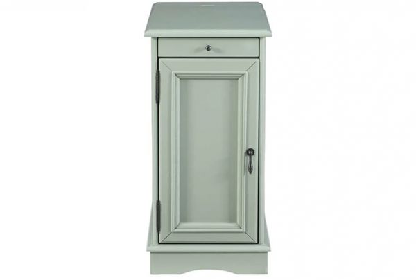 Barron - Sage Green Accent Table with USB | Kimbrell's Furniture